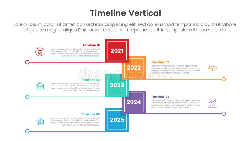 Vertical Timeline Milestone Infographic Template Banner with Square ...