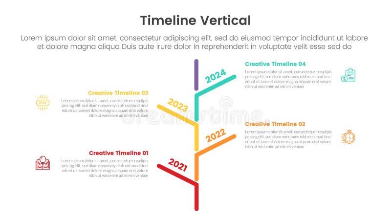 Vertical Timeline Milestone Infographic Template Banner with Tree Shape ...