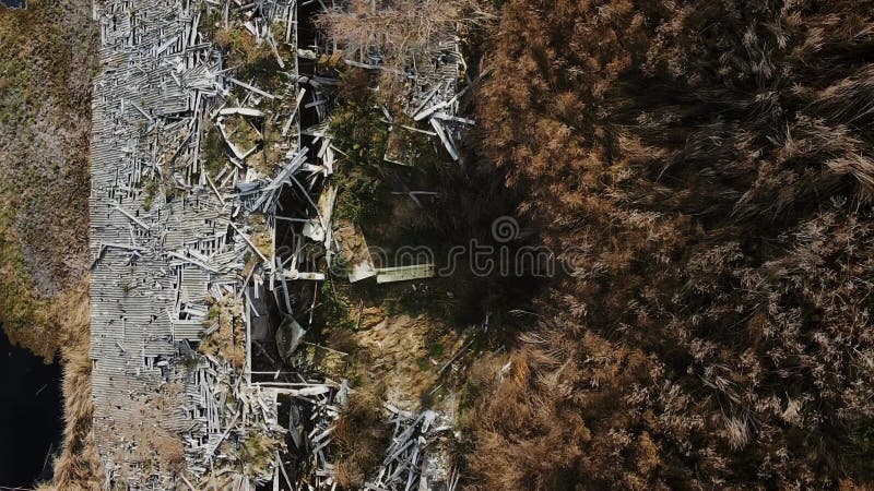 Vertical Top Shot of the Explosion Crater or Explosion Pit with ...