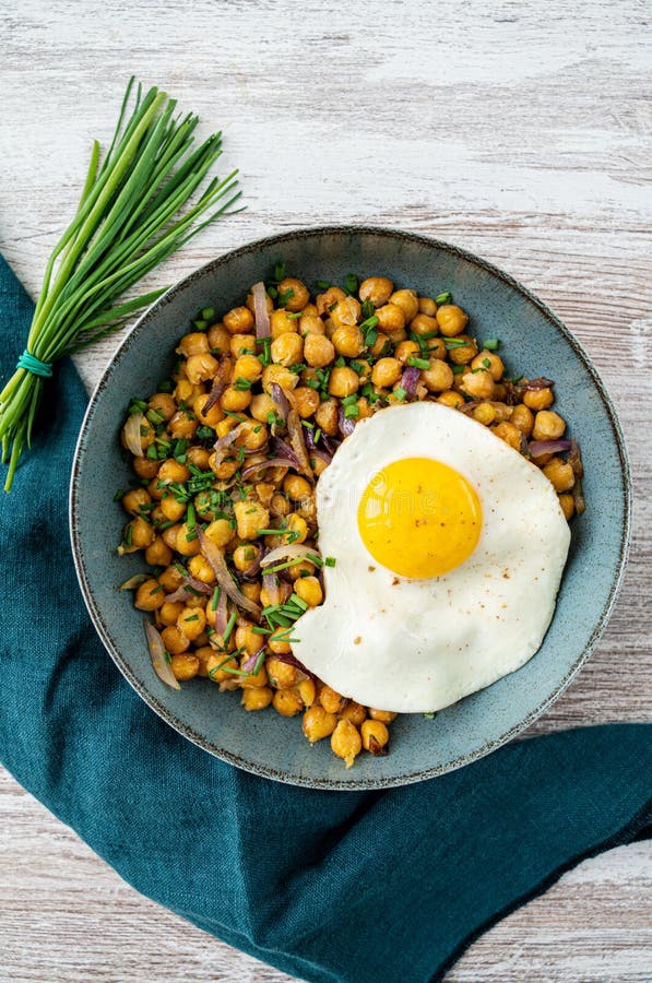 Vertical Top View of Chickpea Breakfast Stock Photo - Image of tasty ...