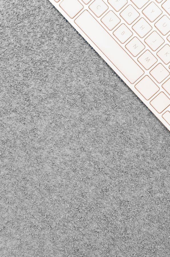 Vertical Top View of a Computer Keyboard on an Office Desk with Copy ...