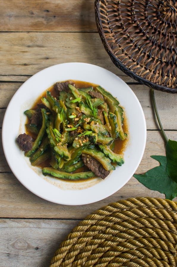Vertical Top View of a Dish with Meat and Vegetables in the Sauce Stock ...