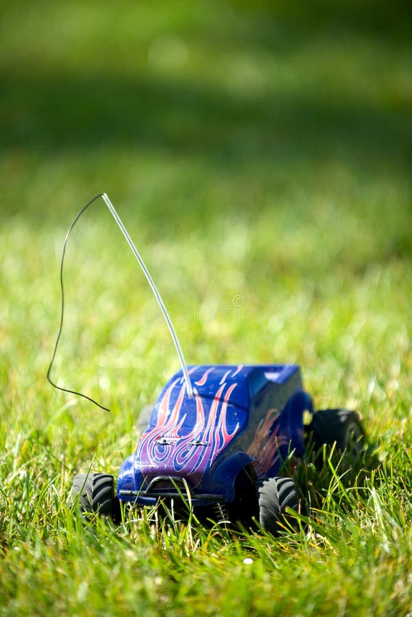 Vertical of Toy RC Truck in Grass Stock Photo - Image of activity, copy ...
