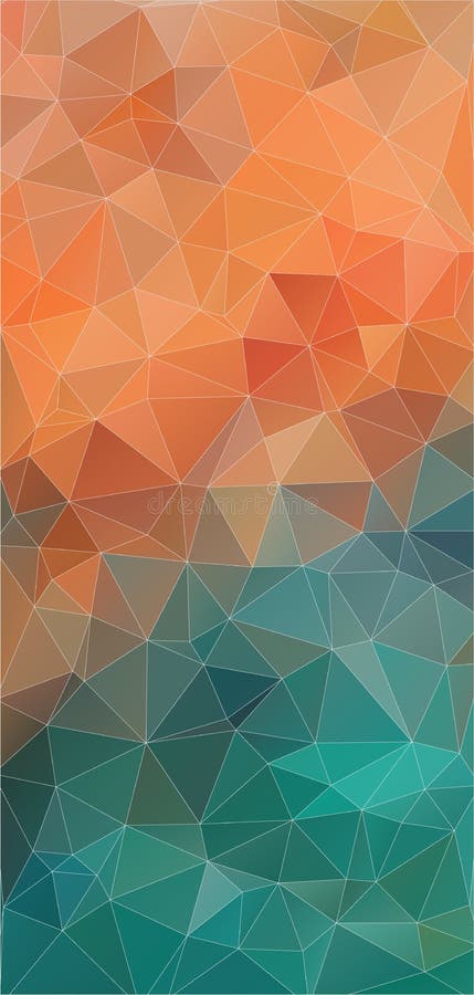 Vertical Triangle Orange and Green Gradient Background. Stock Vector ...