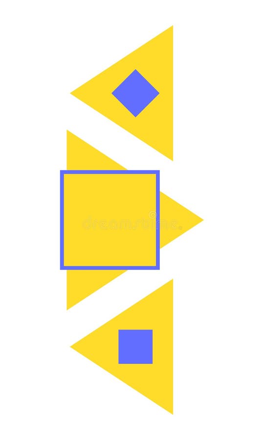 Vertical Triangle Pattern Yellow Brochure Element Design Stock Vector ...