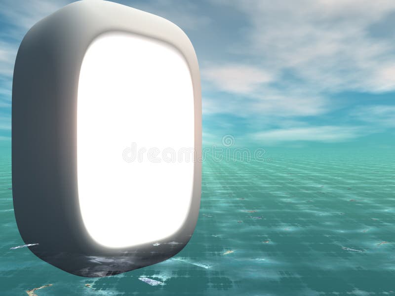 Vertical Tube Sign with 3D Grunge Background Stock Illustration ...