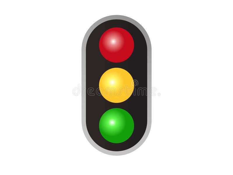 Vertical Up and Down Road Traffic Caution Light Signal Icon Stock ...