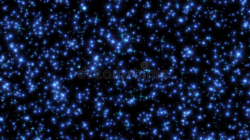 Vertical VDO Loop Falling Glow Blue Stars Optical Flares Stock Video ...