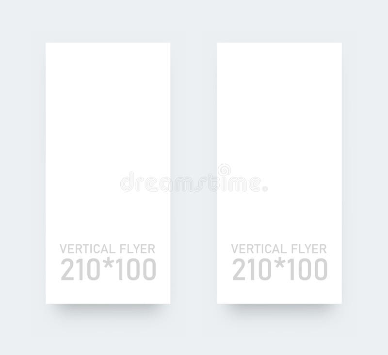 Vertical Vector Blank Flyer 210 100 Vertical Form Vector Illustration ...