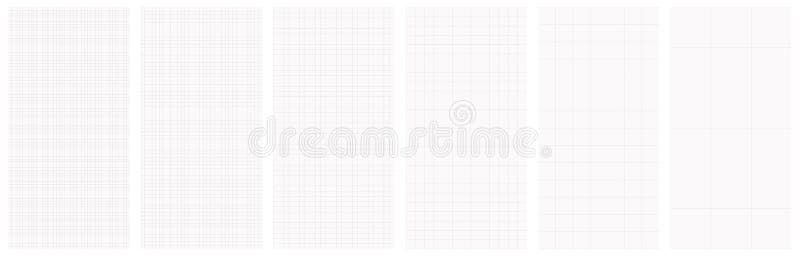 Vertical Vector Seamless Set Blueprint Technical Grid Background ...