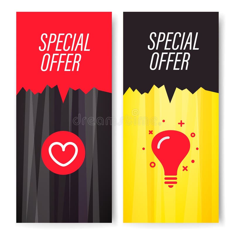 Vertical Vector Special Offer Stock Vector - Illustration of discount ...