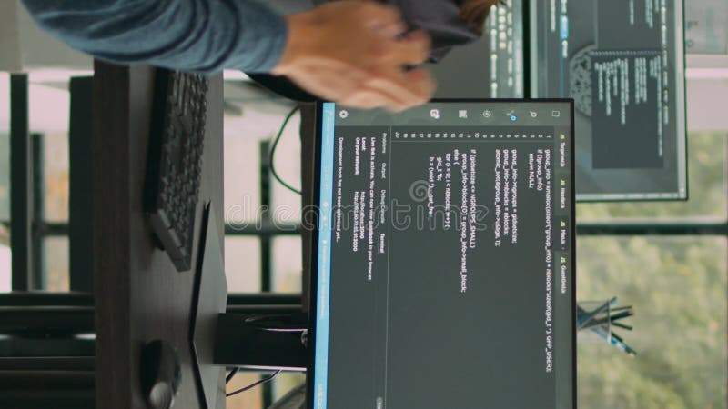 Ai Script Coding On Green Screen Laptop Stock Video Video Of Command Software 289406859