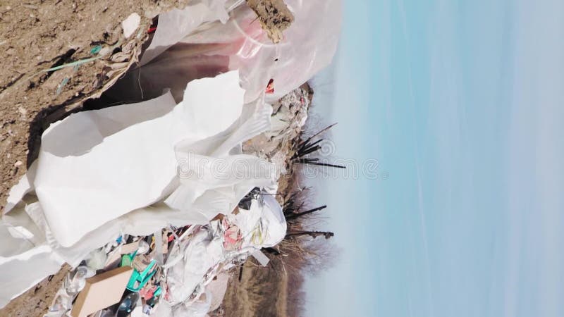 Big Piles Garbage. Empty Bottles, Plastic in Waste Dump. Ecological ...