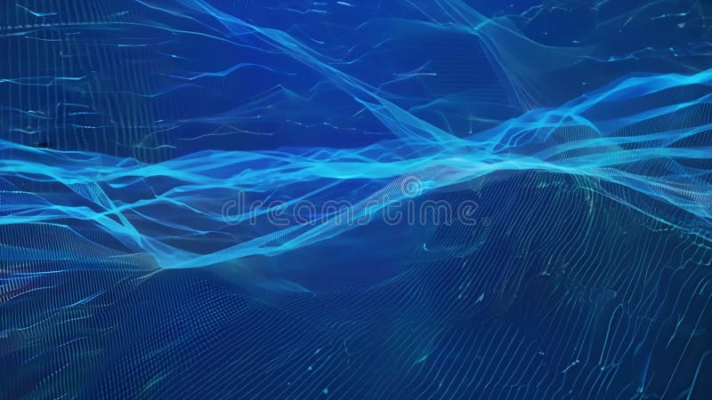 Vertical Video of a Blue Abstract Background with a Digital Data Matrix ...