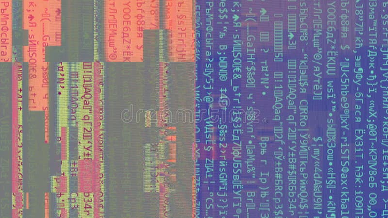 Vertical Computer Glitch Program Failure Script Stock Video - Video of color, system: 276185205