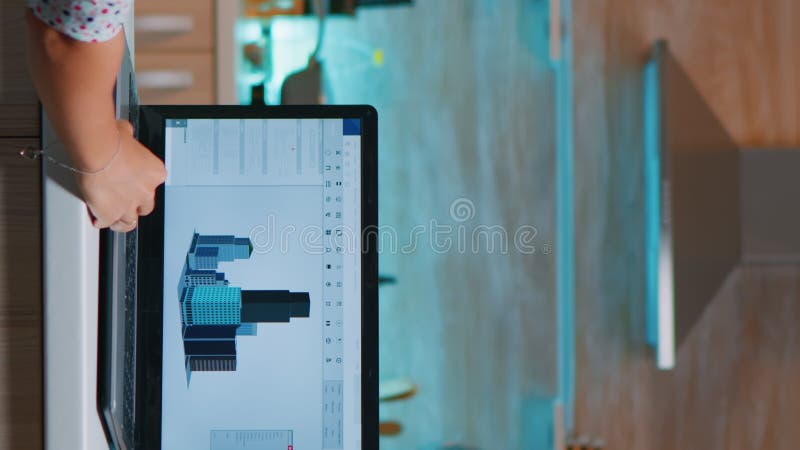 Vertical Video Designer Using Cad Software To Design a 3D Concept of ...