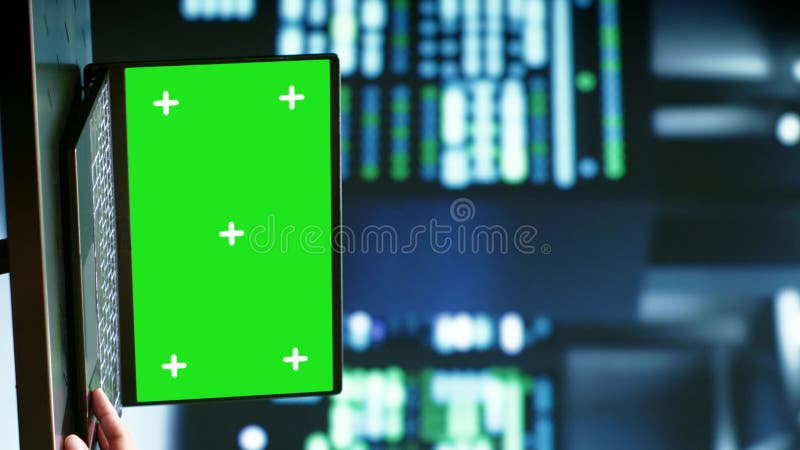 Vertical Video it Developer Using Mock Up Laptop Stock Footage - Video of networking, network ...