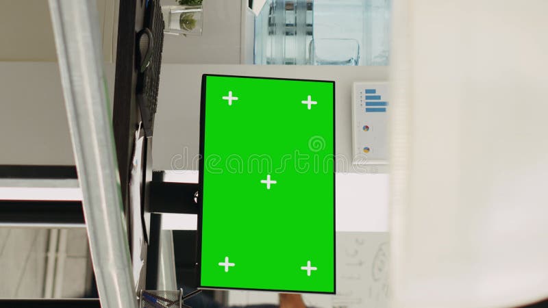 Empty Desk with Greenscreen Layout Stock Video - Video of greenscreen ...