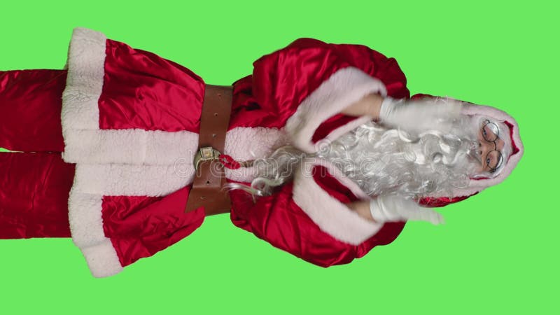 Cheerful Saint Nick Clapping Hands Stock Footage - Video of cheering ...