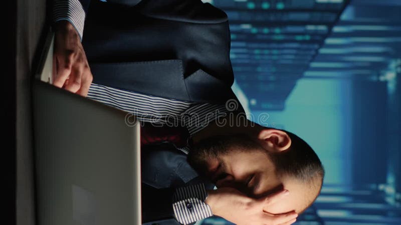 Admin in Data Center Using Artificial Intelligence Tech on Tablet Stock Video - Video of ...