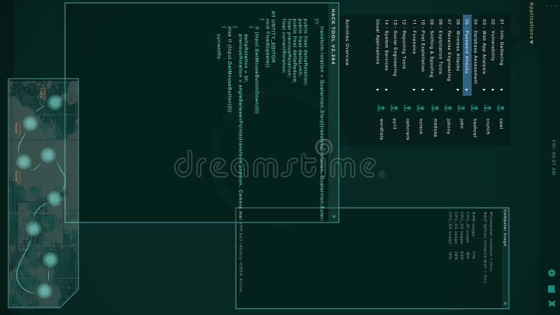 Vertical Video - Hacker Screen with Multiple Windows Displaying Code Strings Stock Video - Video ...