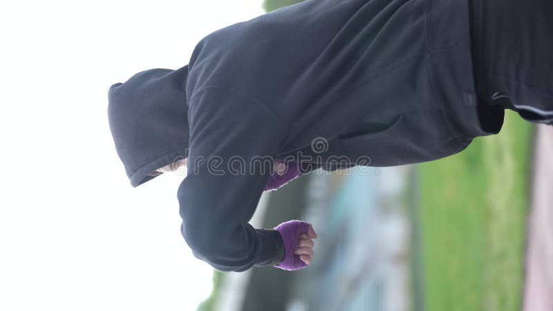 Vertical Video of a Boxer during Training Stock Footage - Video of ...