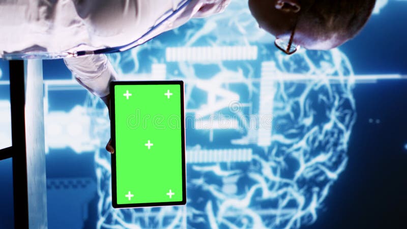 Mockup Tablet AI Human Brain Simulation Stock Footage - Video of tablet ...