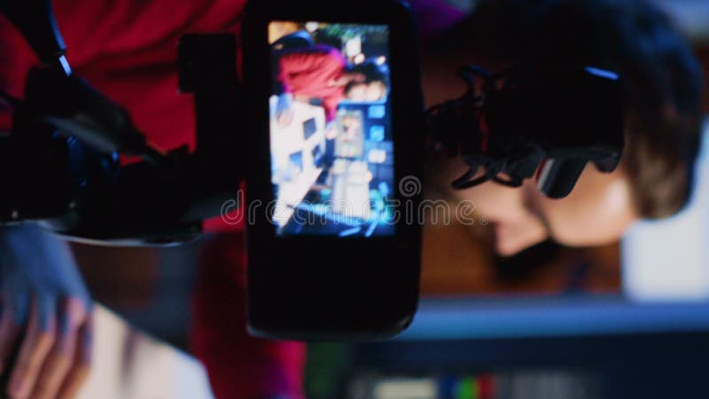 Vertical Video Photographer Content Creator Using Camera To Record ...