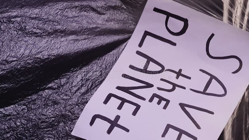 Vertical Save Planet Plastic Pollution Banner Film Stock Video - Video ...