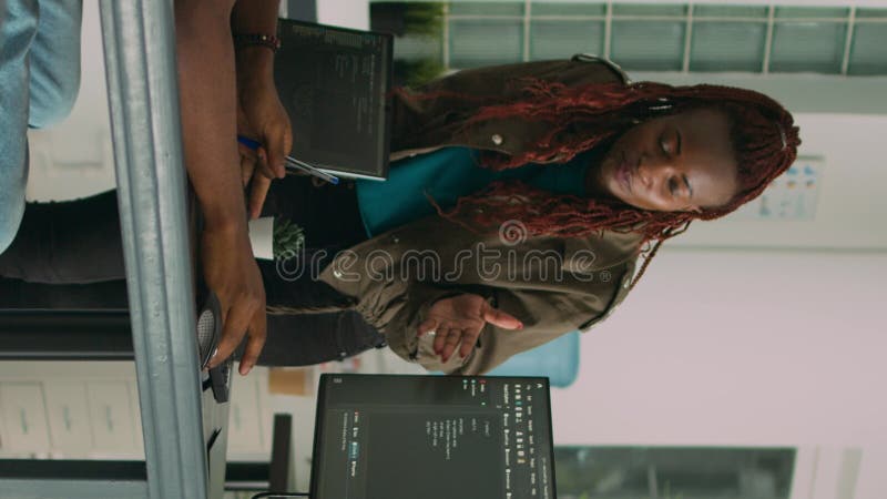 Vertical Video: Software Engineers Brainstorming Ideas To Develop it ...