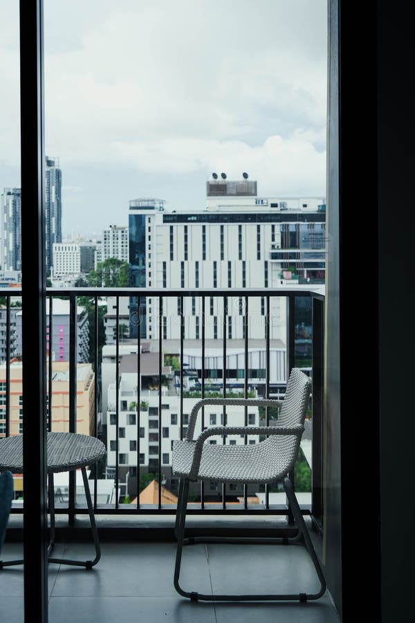 Vertical View from a Balcony of a High Rise Building in Pattaya ...