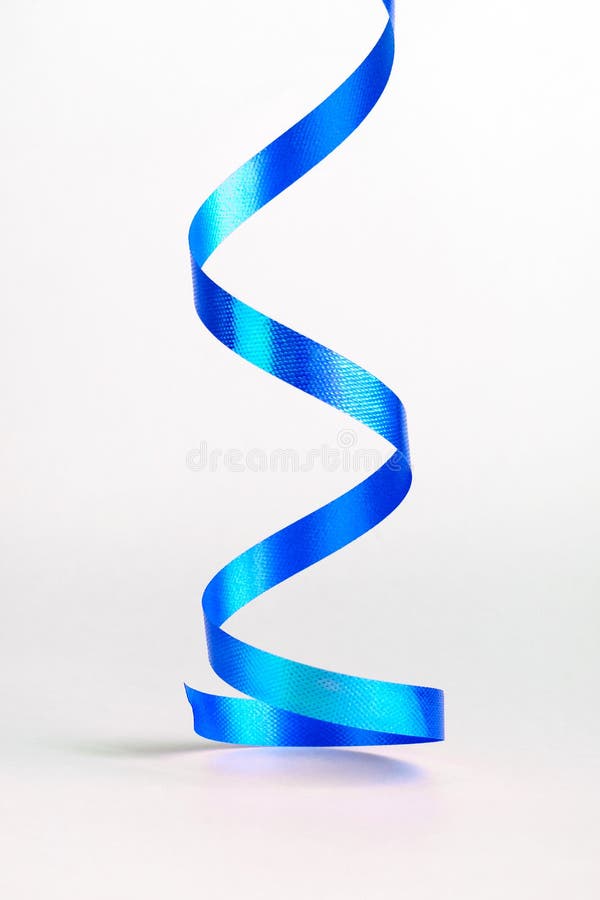 Blue curly ribbon stock image. Image of white, decoration - 3084535