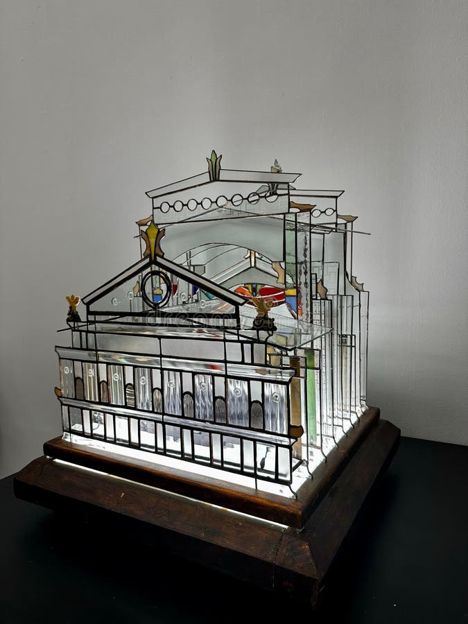 Vertical View of a Building Glass Model on Display at the Diploma ...