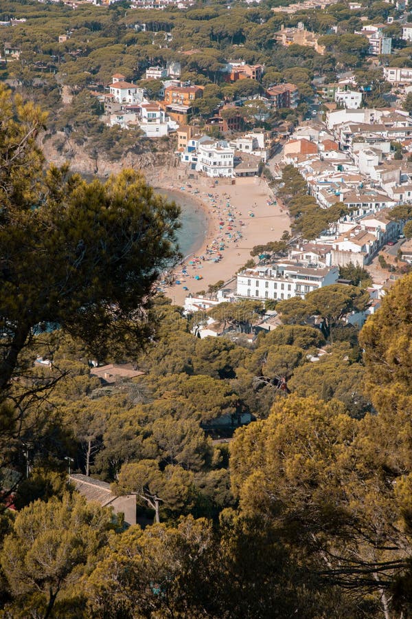 Vertical View of a City by a Coastline Editorial Photography - Image of ...
