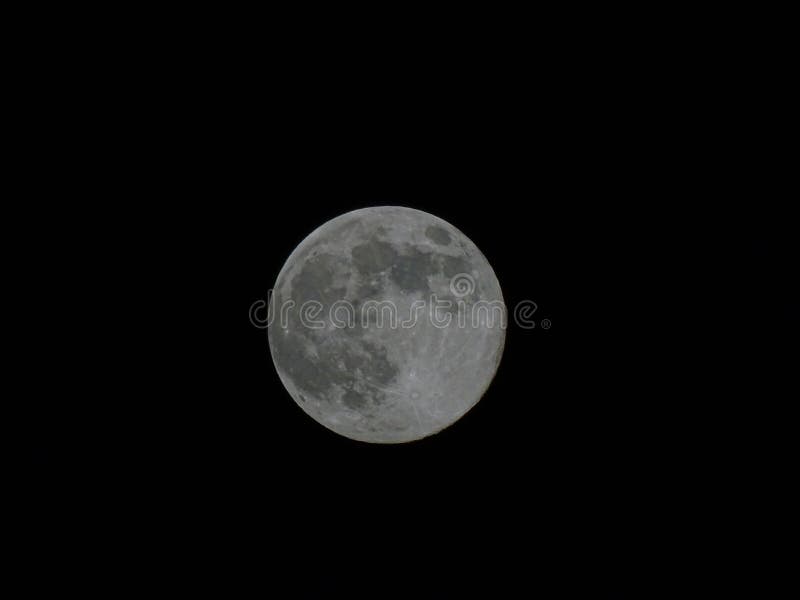 Vertical View of the Full-moon Illuminating the Night Sky Stock Photo ...