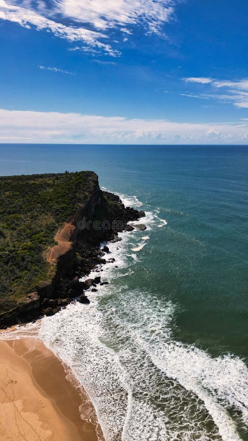Vertical View of Grants Beach in NSW, Australia Stock Image - Image of ...