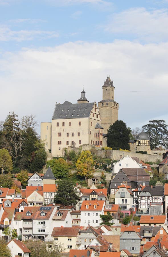 Vertical View of Kronberg with Its Castle and Historic Old Town ...