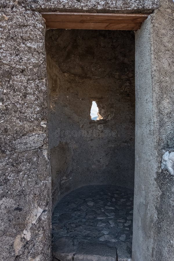 Medieval Security Cabin of a Stone Castle. Stock Image - Image of ...