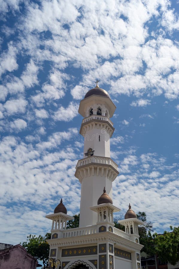 Vertical view minaret stock image. Image of dome, clouds - 178759457