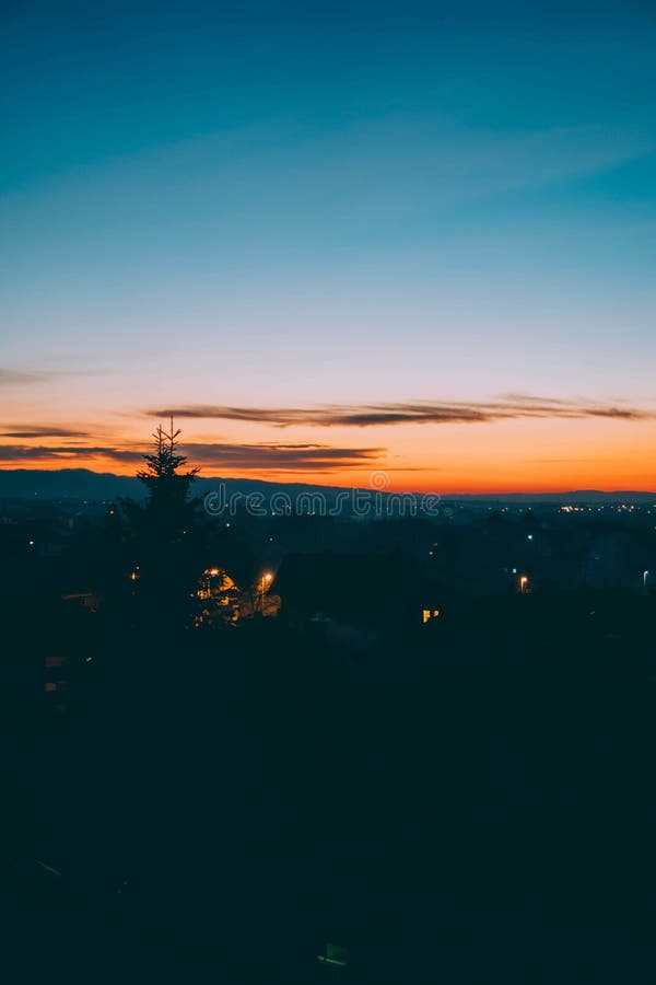 Vertical View of a Moody and Dramatic Scene Sunset Sky - Great for ...