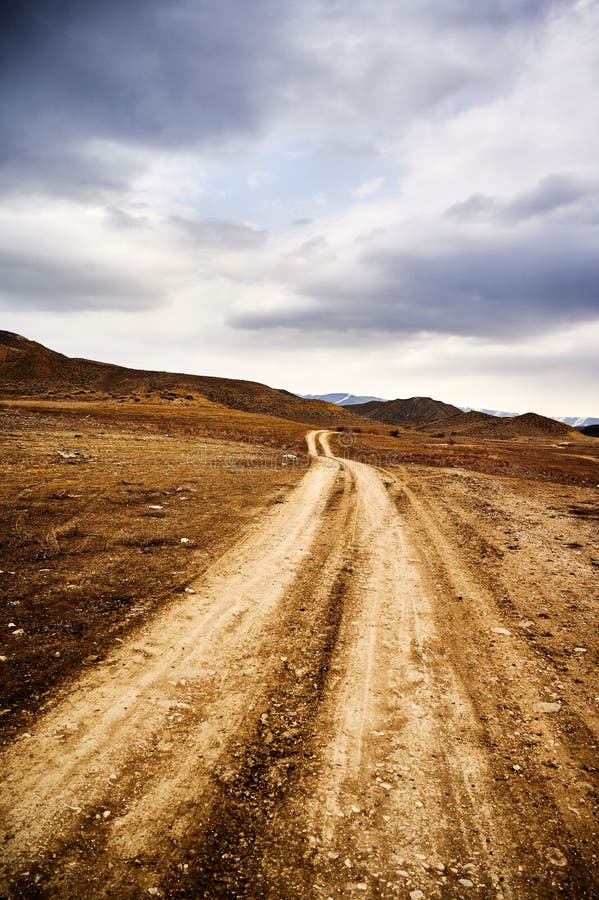 Vertical View of a Narrow Pathway Passing through a Soil Field Stock ...