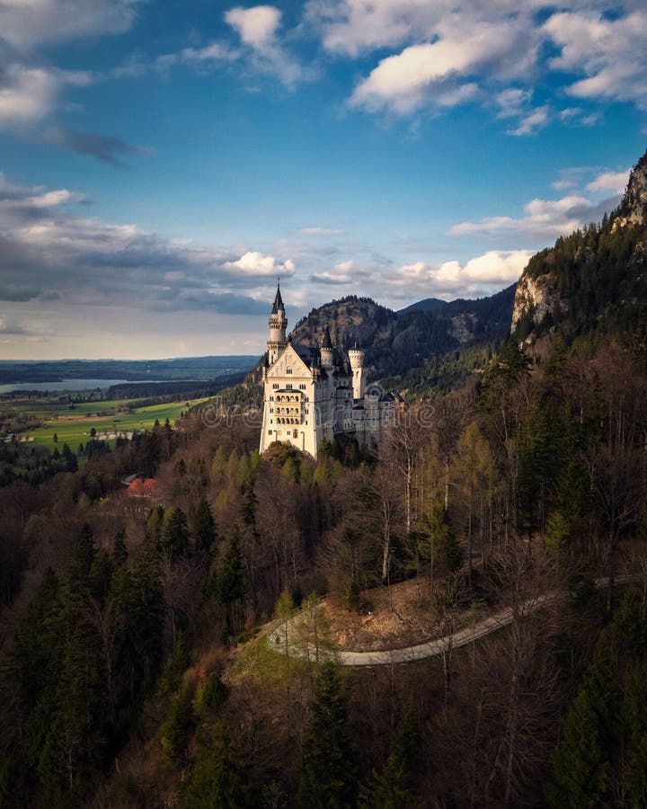 Vertical View of the Neuschwanstein Castle Surrounded by Trees Under ...
