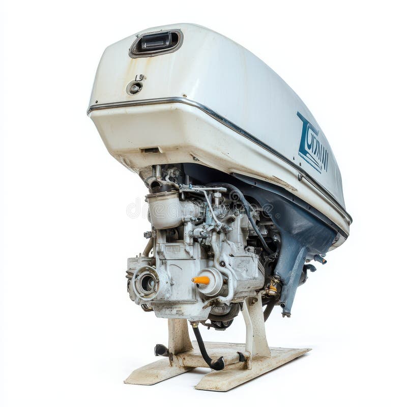 A Vertical View of an Outboard Motor, Showcasing Its Engine and Design ...