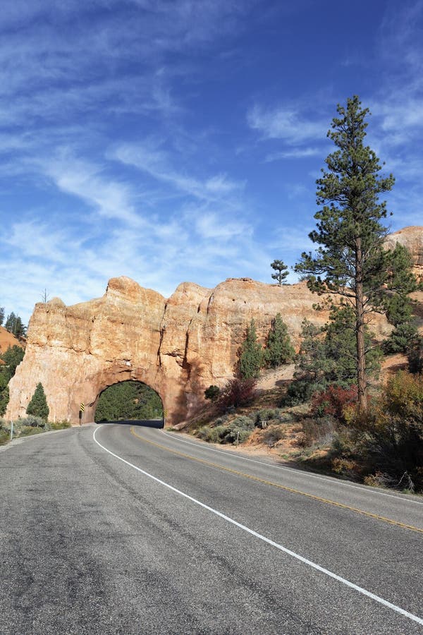 Vertical View of Road To Bryce Canyon Stock Image - Image of landmark ...
