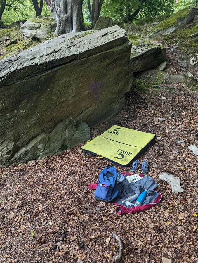 Vertical View of Rock Climbing Boulder Set Up Editorial Stock Image ...
