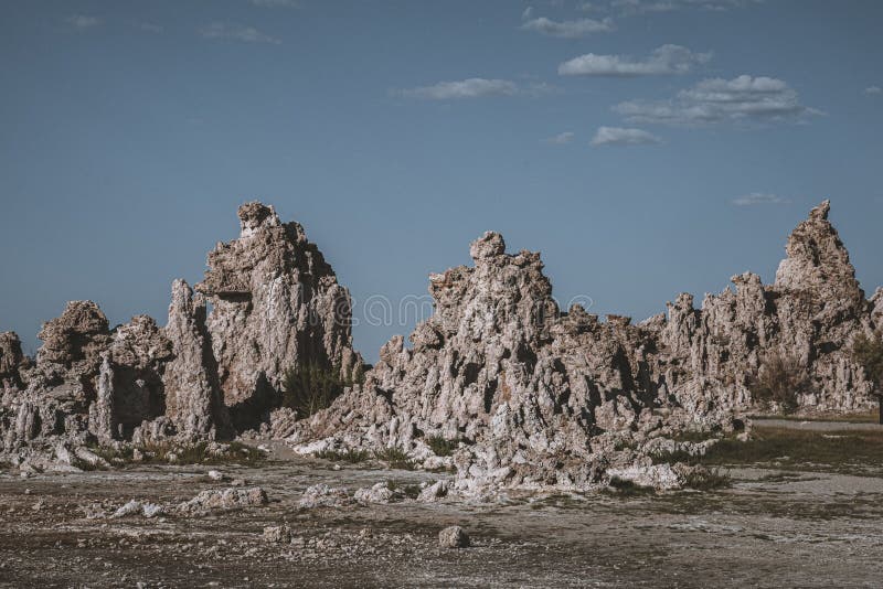 Vertical View of the Soil Rocks Under the Blue Sky on a Sunny Day in ...
