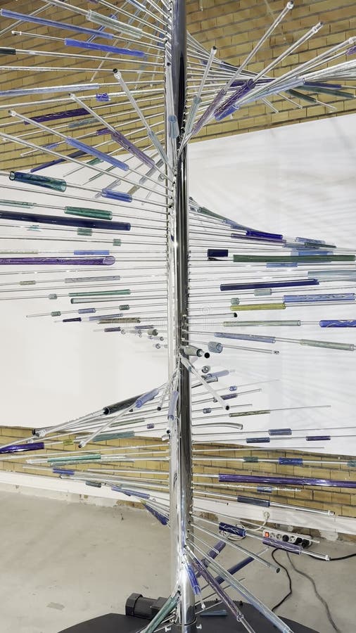 Vertical View of a Spinning Illusion Column Displayed at the Diploma ...