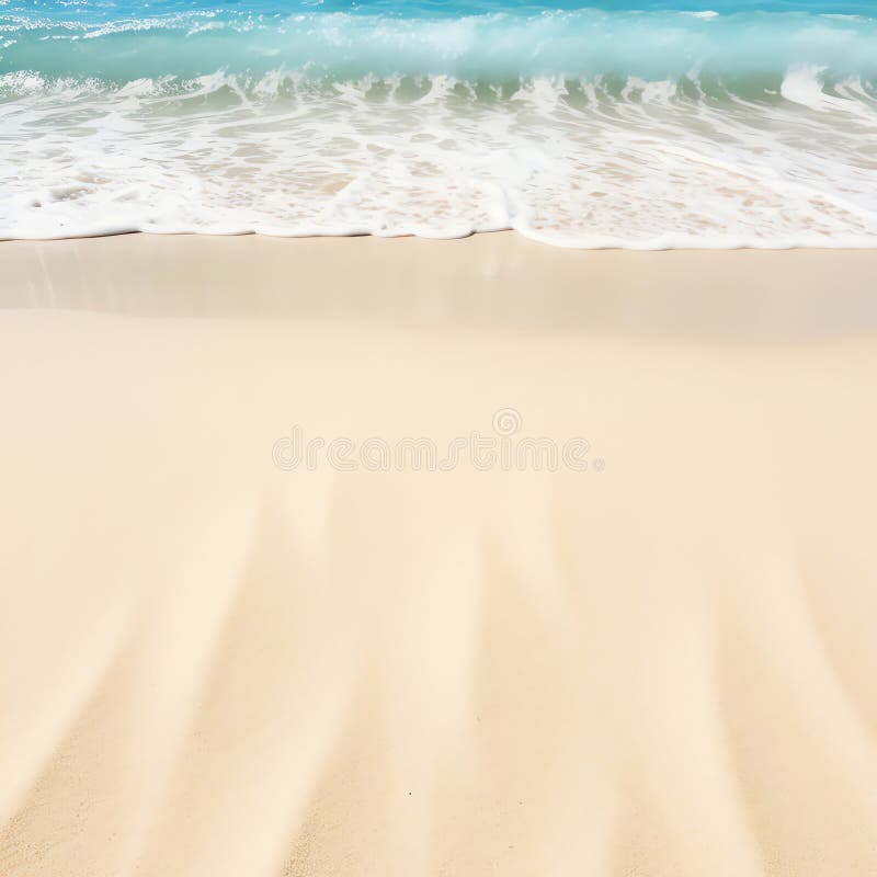 Vertical View of Wave on the Sand, AI Generated Stock Illustration ...