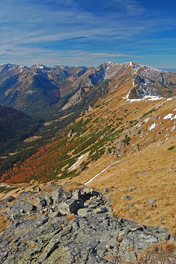 Vertical View of West Tatras in Autumn Stock Photo - Image of fall ...