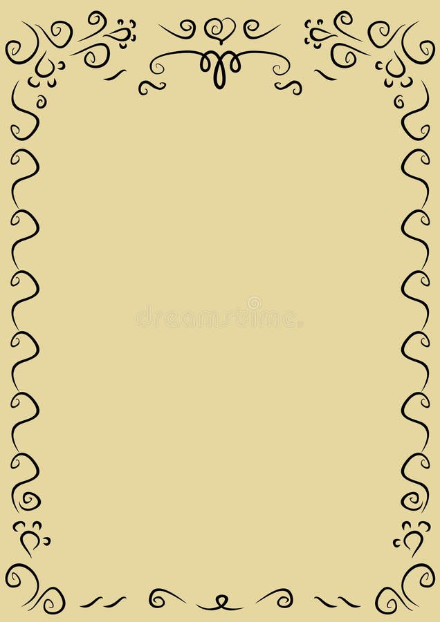 Vertical vignette frame stock vector. Illustration of menu - 36628900